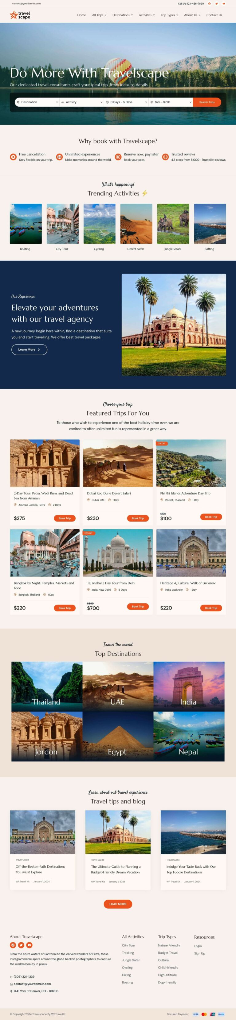 Free Travel Agency WordPress Themes & Plugins for Tour Operators | WP ...